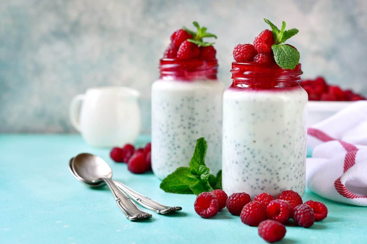 Chia-yoghurt pudding med färska bär - Dr Sannas